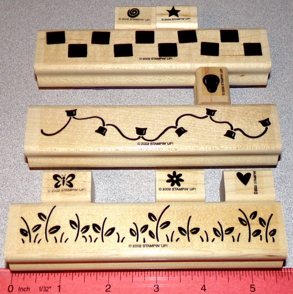 Flowers Checker Border Stamp Set Christmas Lights by Stampin Up Border ...