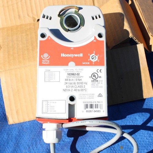 Honeywell 103962-02 MS3105K3063 Direct Coupled Actuator 44 lb-in Spring ...