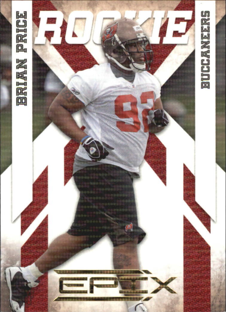 2010 Epix Gold Tampa Bay Buccaneers Football Card #111 Brian Price /100 ...