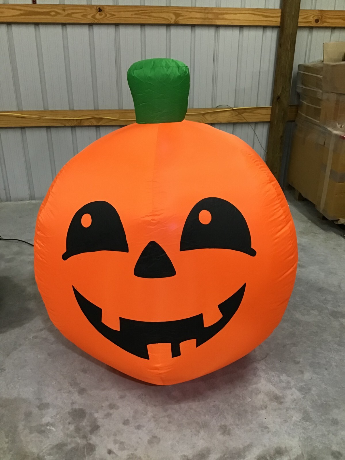 4ft Gemmy Airblown Inflatable Prototype Halloween Happy Pumpkin #225280 ...