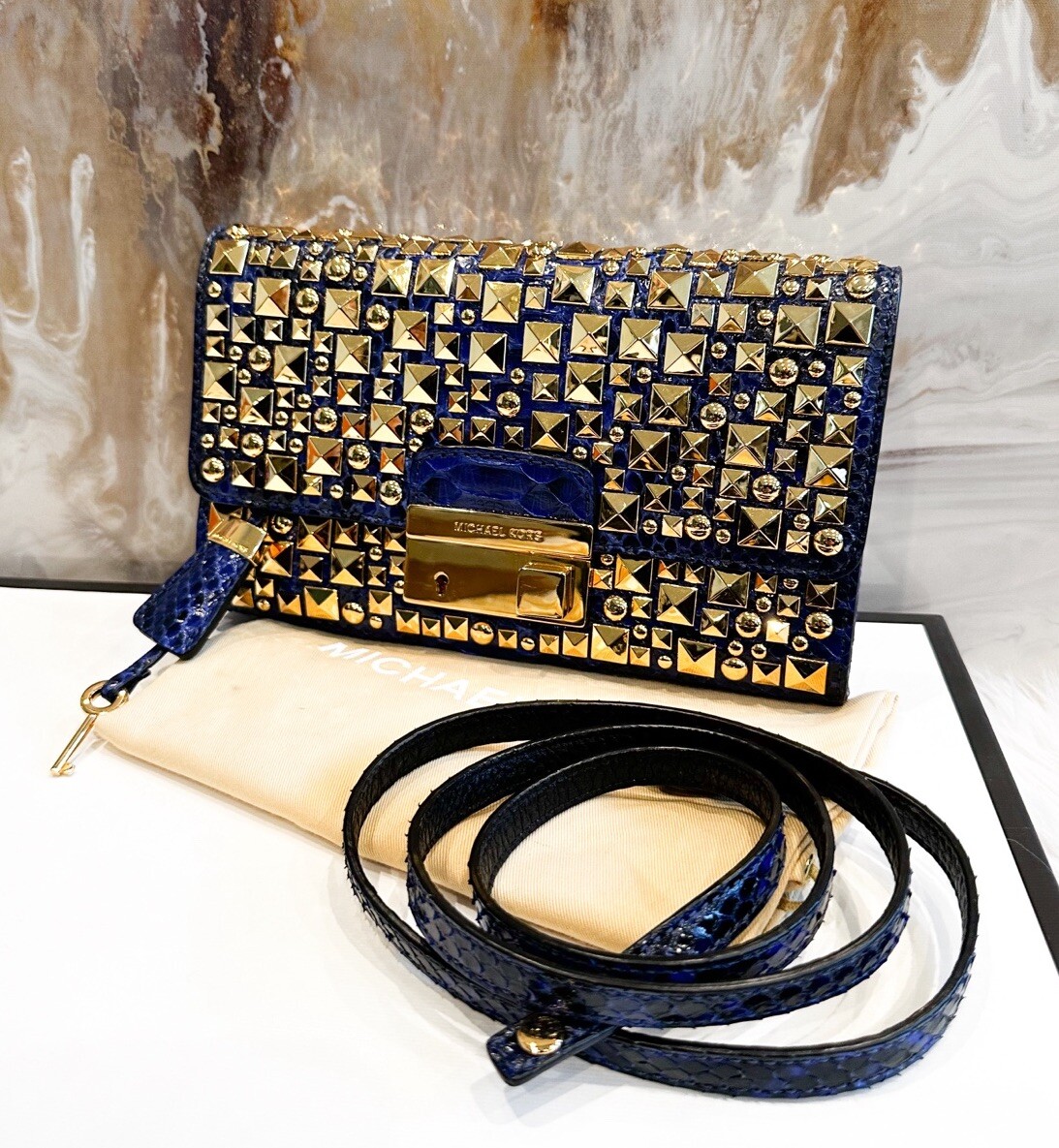 Rare Limited Edition Michael Kors Royal Blue Python G… - Gem