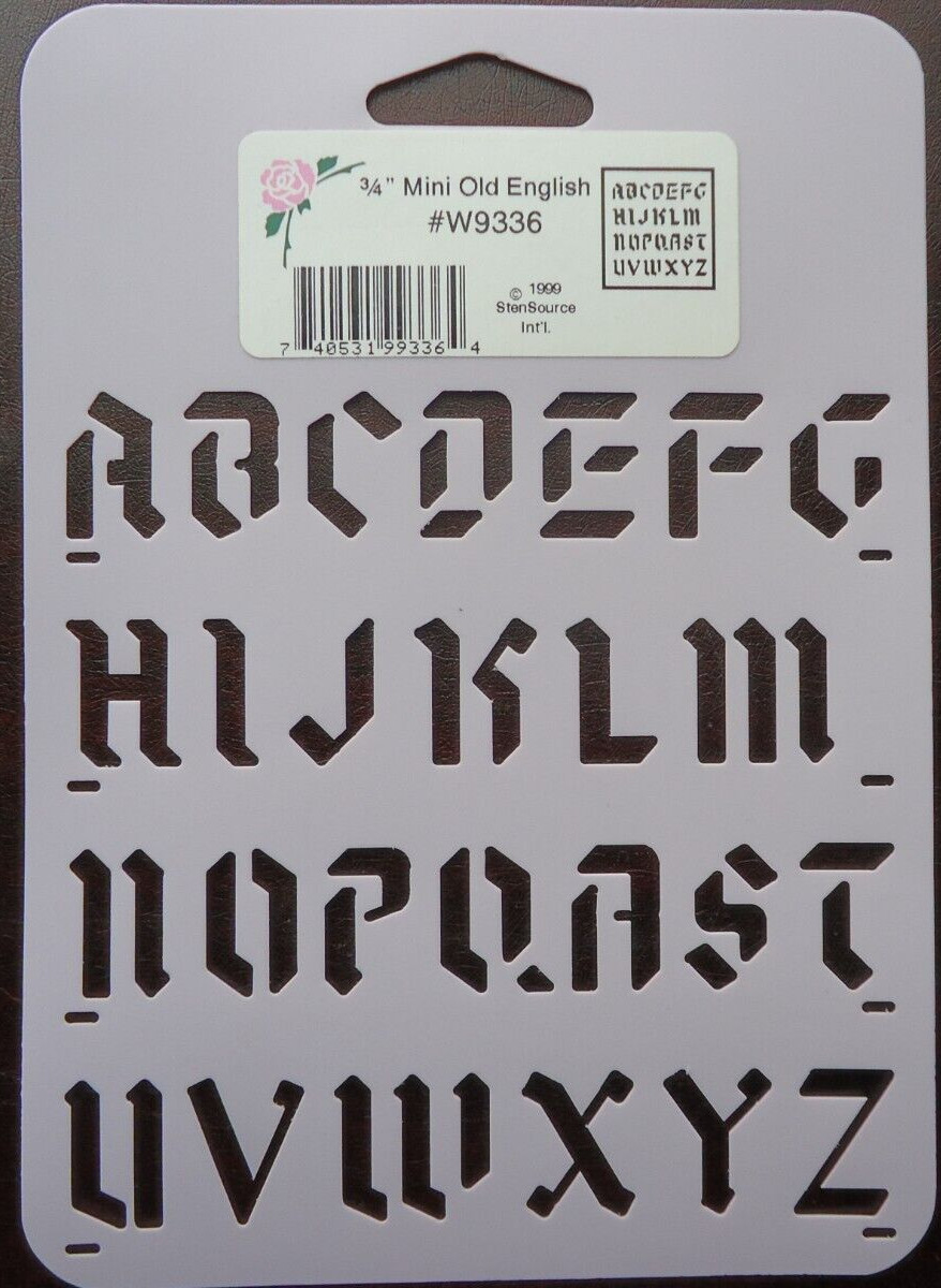 Old English Stencil Font