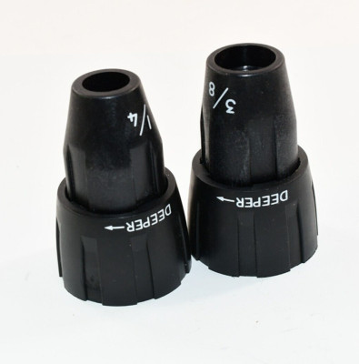 2 NOS! SCREW GUN REPLACEMENT SPRING NOSE CONE PIECE, 3/8 & 1/4" OPENING ...