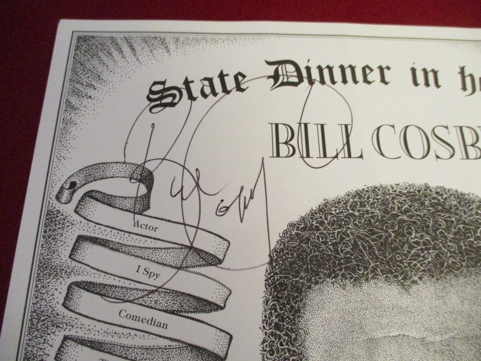 SIGNED ~ State Dinner in Honor of Bill Cosby Poster ~ April 3, 1995 | eBay