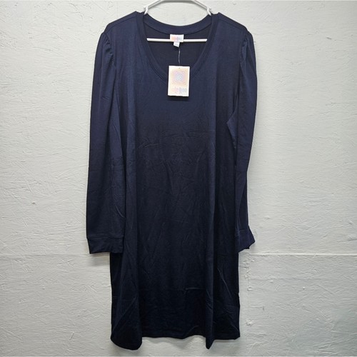 LulaRoe | Ava 480-16 Navy Blue Long Sleeve Shirt Dress| Size XL | 💥 NWT ...