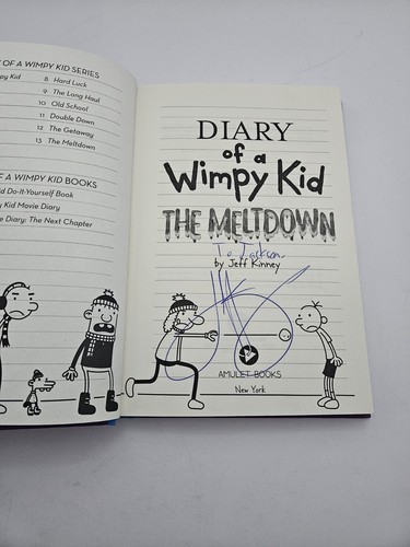 *SIGNED* Diary of a Wimpy Kid: THE MELTDOWN by Jeff Kinney (2018 ...