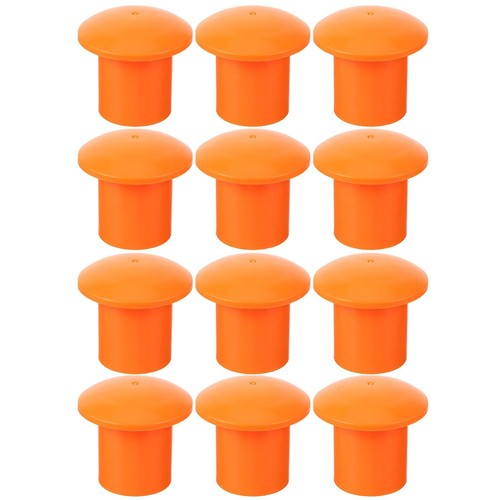 12 Pcs Protective Rebar Safety Caps End Mushroom Concrete Stakes Covers ...