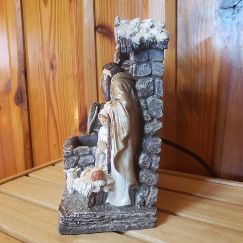 Nativity Water Fountain Cracker Barrel Resin Bethlehem Christian Serene ...