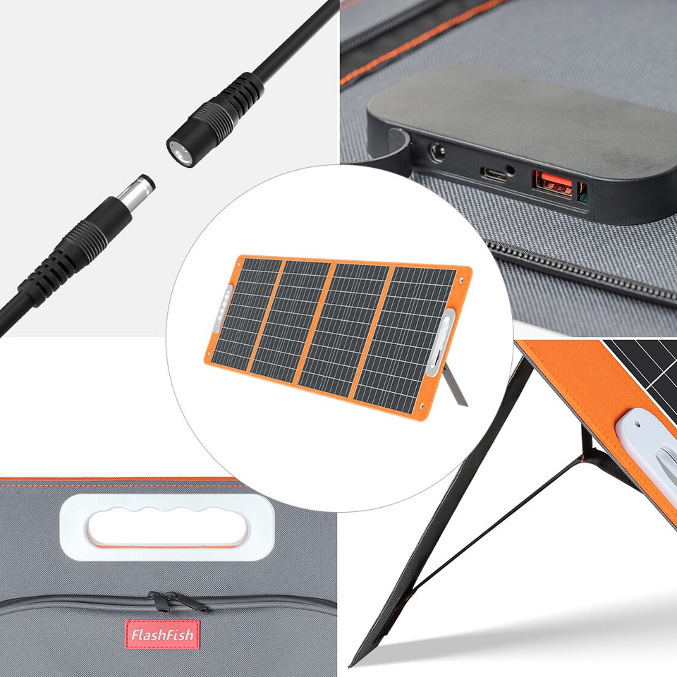 1Set Portable 560W Power Station Generator 100W/18V Solar Panel Back-up ...