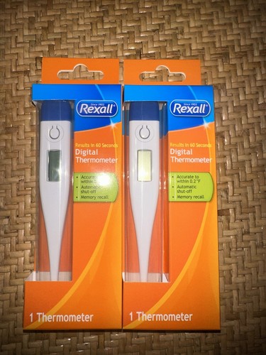 Rexall 60 Second Digital Thermometer Auto Shut-off Memory Recall ...