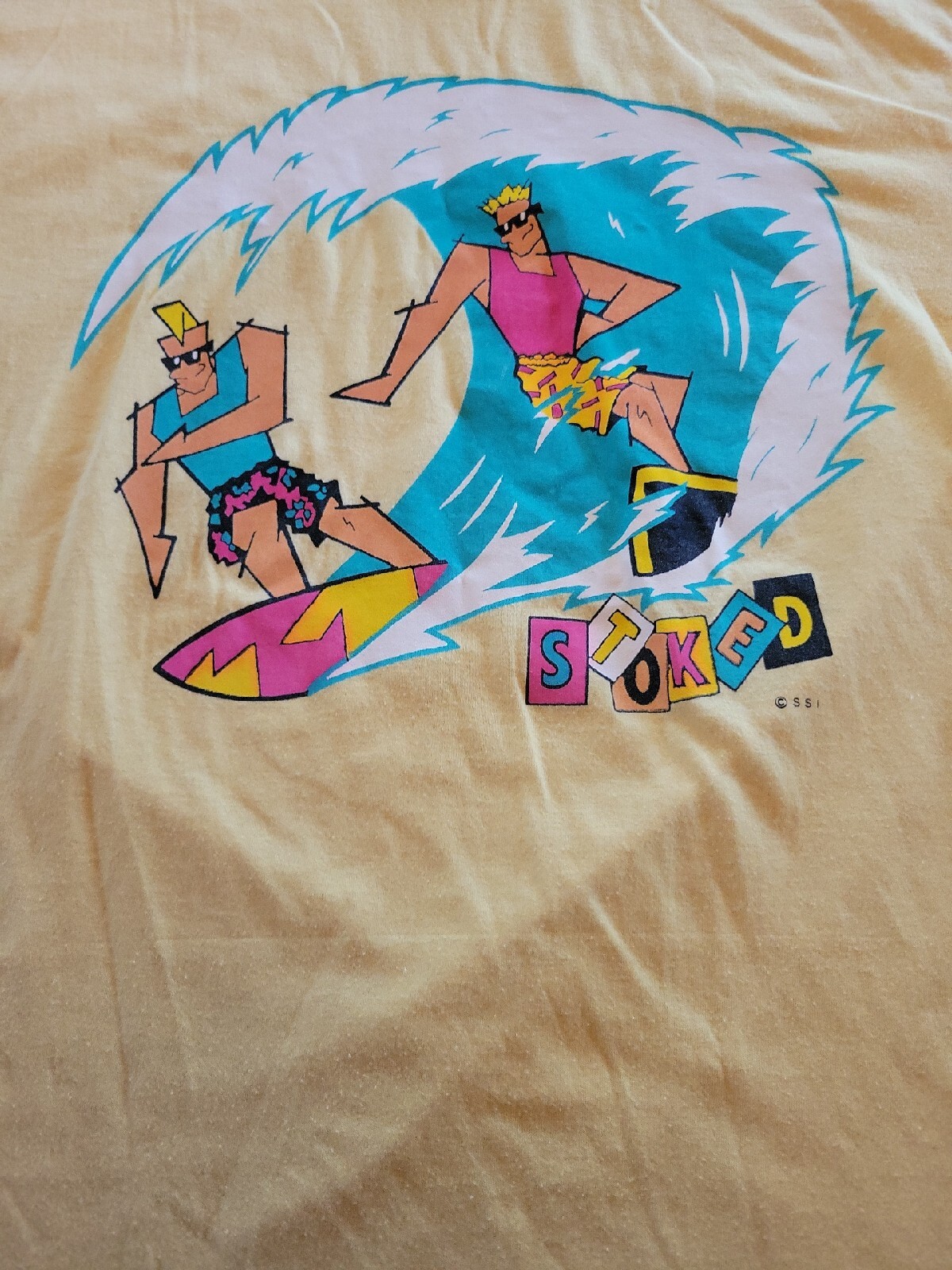 Vintage Single Stitch Stoked Surfers Tshirt By Tophal… - Gem