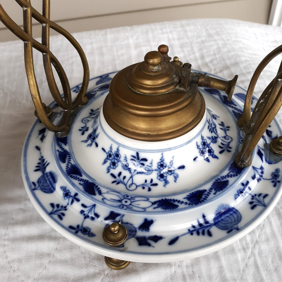 Antique Meissen Blue Onion China Teapot Porcelain Germany with Stand ...