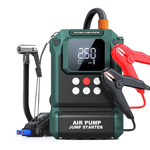 Car Jump Starter Power Bank Portable Air Compressor Rapid Inflation Air ...