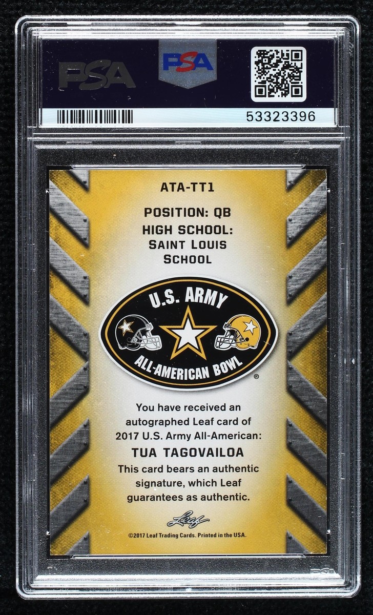 2017 Leaf Metal U.S. Army All-American Bowl Tua Tagovailoa #ATA-TT1 for ...