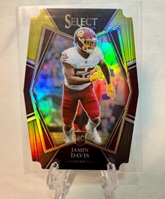 2021 Select Jamin Davis RC Yellow Green DIE CUT RC! Premier Level! | eBay