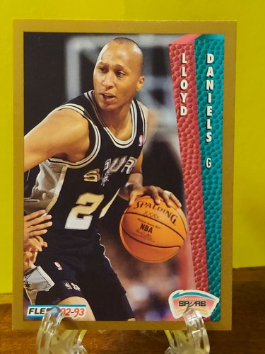 1992-93 Fleer NBA LLOYD DANIELS RC Rookie Card #425 San Antonio Spurs ...