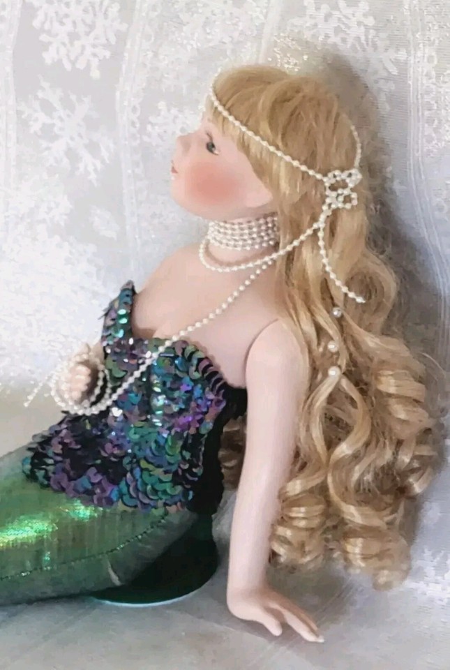 SALE ! RARE & VTG. CASSANDRA By William Tung Porcelain Mermaid Doll ...