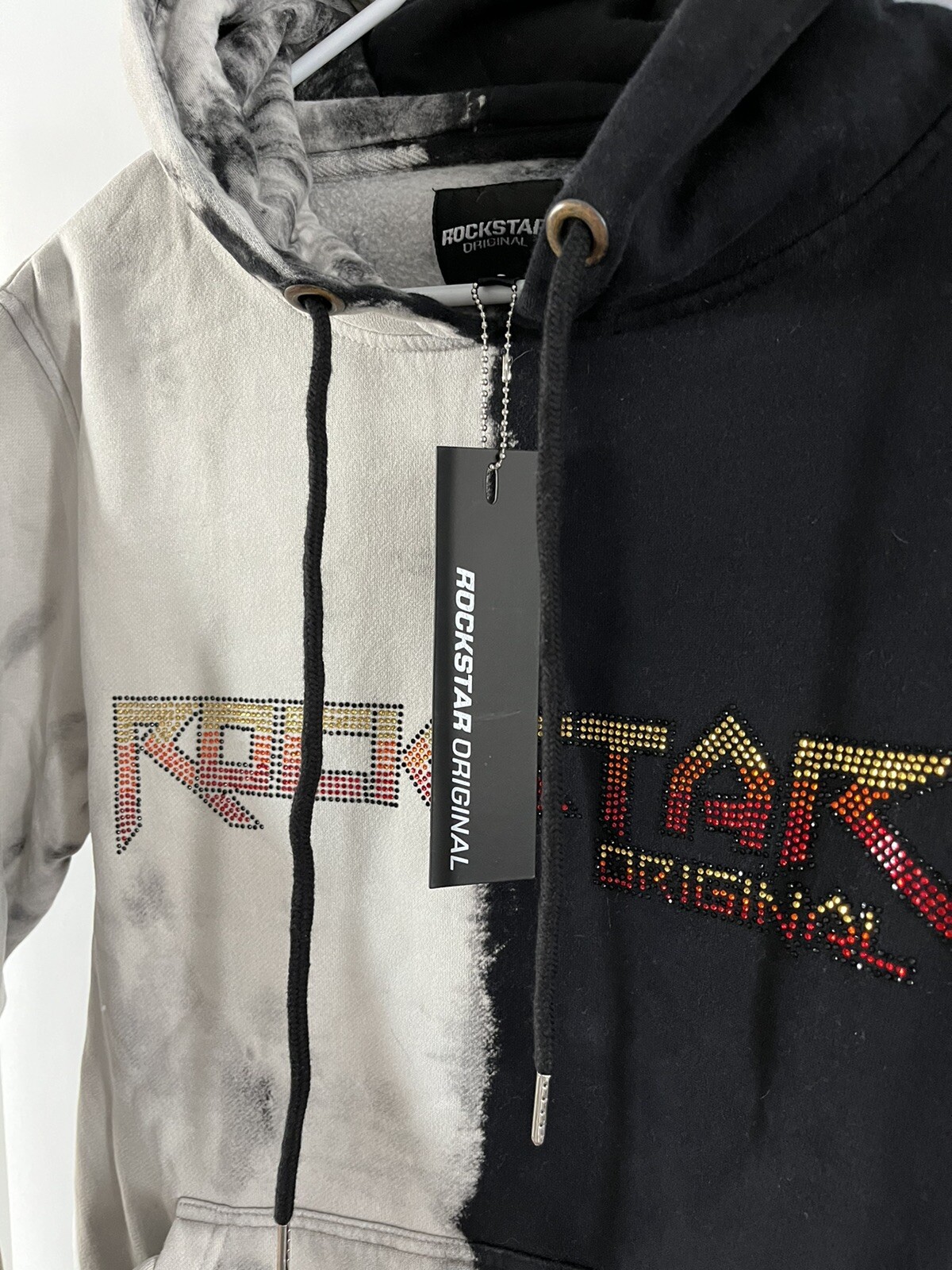 Rockstar Original Hoodie Small Straud Tie Dye Black | eBay