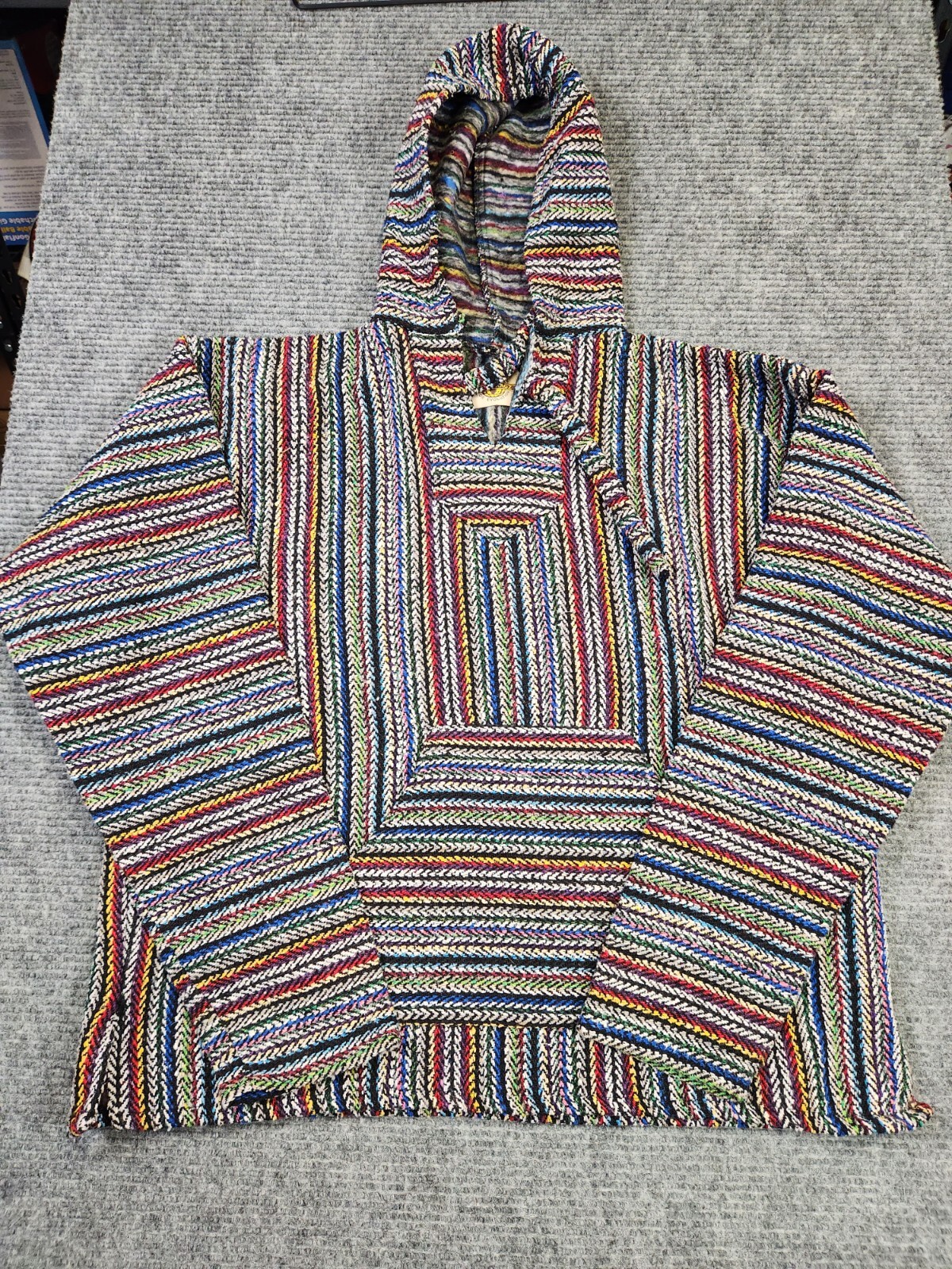 Earth Ragz Baja Multicolor Mens Large Pullover Hoodie Surfer Rasta ...