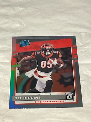 Tee Higgins 2020 Panini Donruss Optic Silver HOLO Prizm Rated Rookie ...
