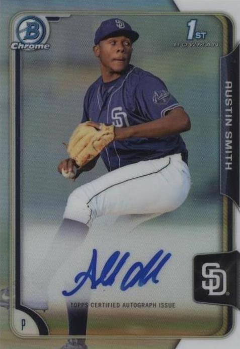 2015 Bowman Draft - Chrome Draft Pick Autographs Austin Smith #BCA-ASM ...