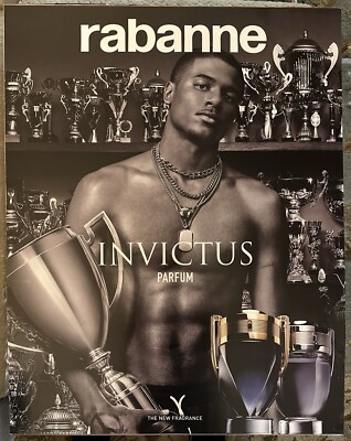 paco rabanne INVICTUS Fragrance Ad Sign / 22” x 28” / NEW | eBay