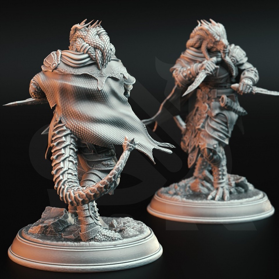Umbrascale Dragonborn Assassin Rogue Fighter Miniature | D&D DnD | eBay