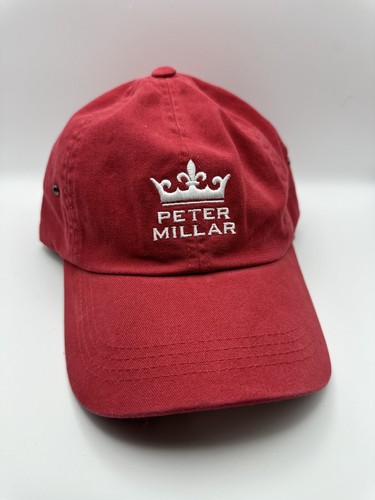 Peter Millar Red Crown Baseball Cap Hat Adjustable Cotton | eBay