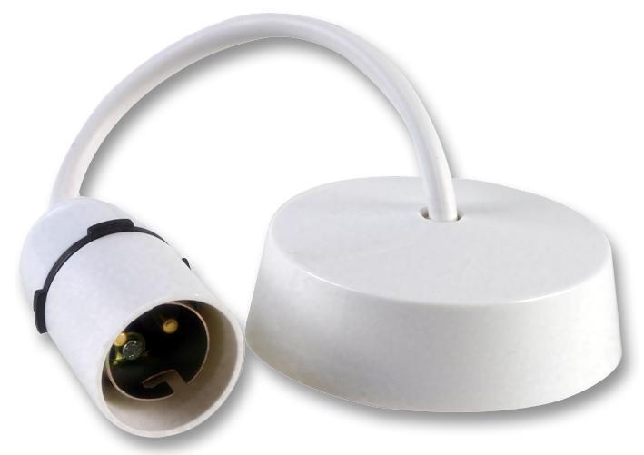 Bayonet Batten White Ceiling Lamp holder BC B22 Light Bulb Socket Lamp ...