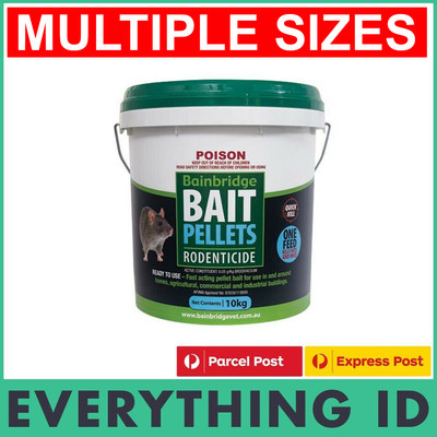 BAINBRIDGE MICE RAT RODENT POISON BAIT PELLETS ONE FEED QUICK KILL ...