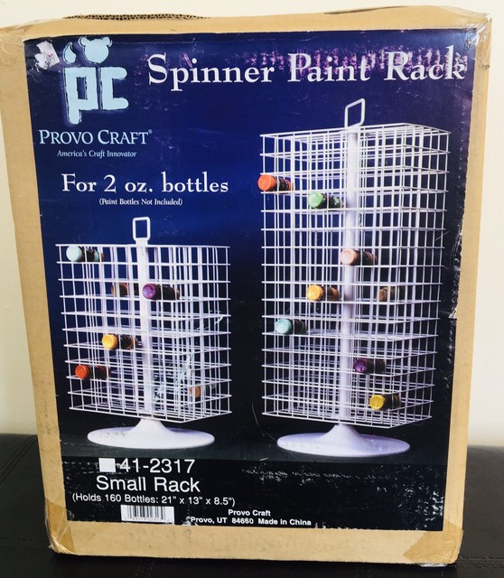 Provo Craft Spinning Paint Storage Organizer Rack Holds 160 2oz Bottles ...