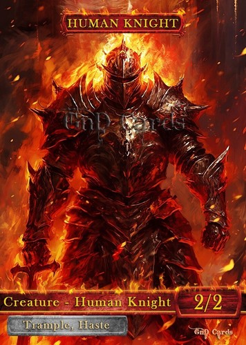 3x Red Human Knight #1 Altered Tokens for MTG | eBay