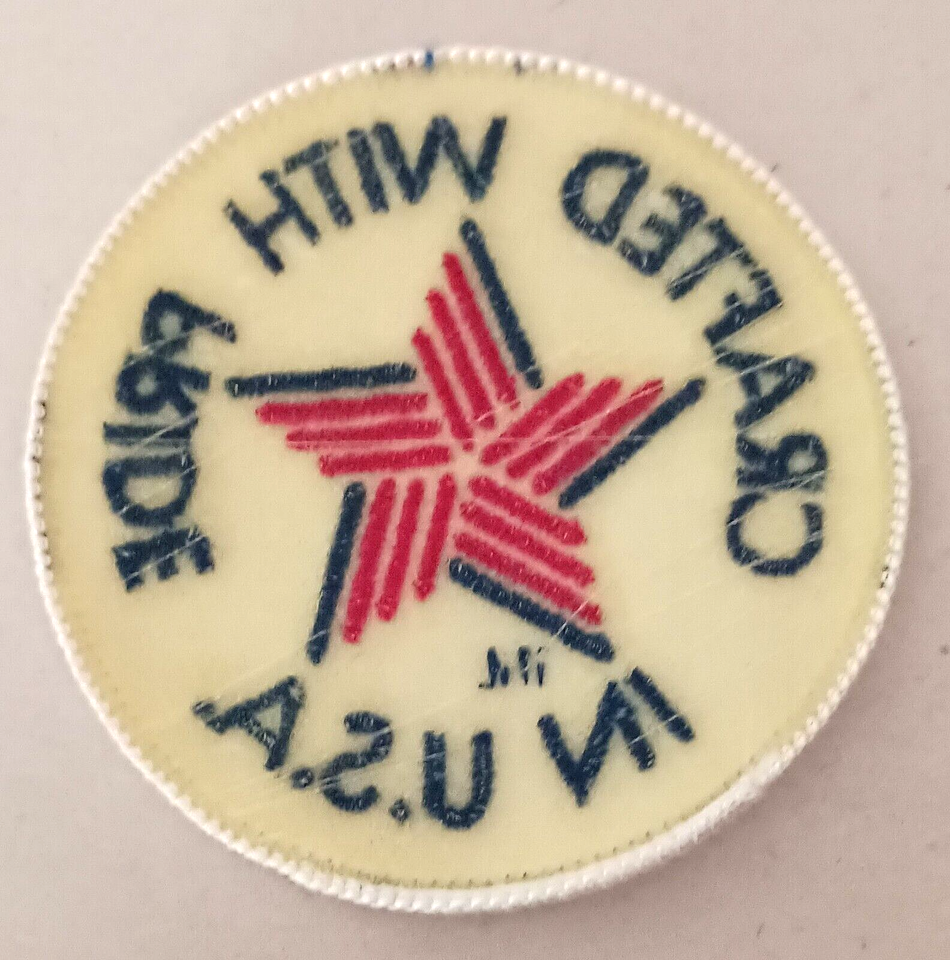 Vtg Crafted With Pride in U.S.A Union Patch New NOS 1980s | eBay