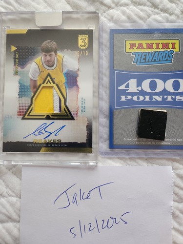 2024 TOPPS 3 AUSTIN REAVES LAKERS 3 COLOR PATCH AUTO #2/10 | eBay