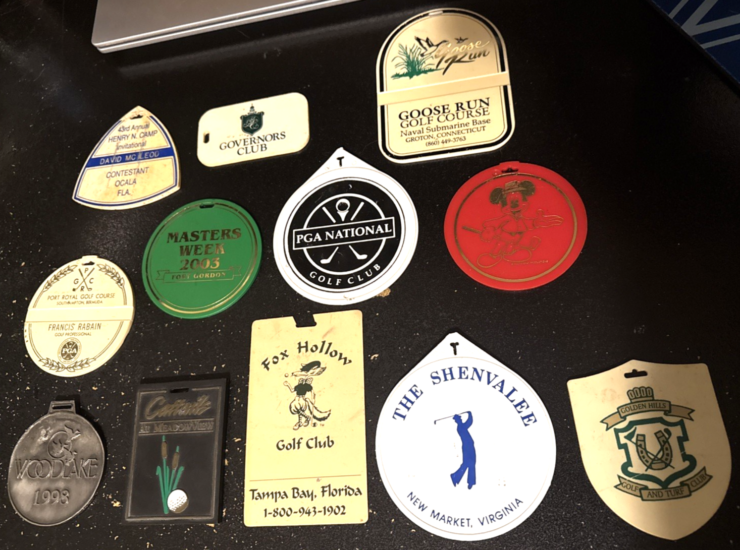 Vintage Golf Luggage Tag Lot (12), Disney, Masters, PGA, Bermuda ...