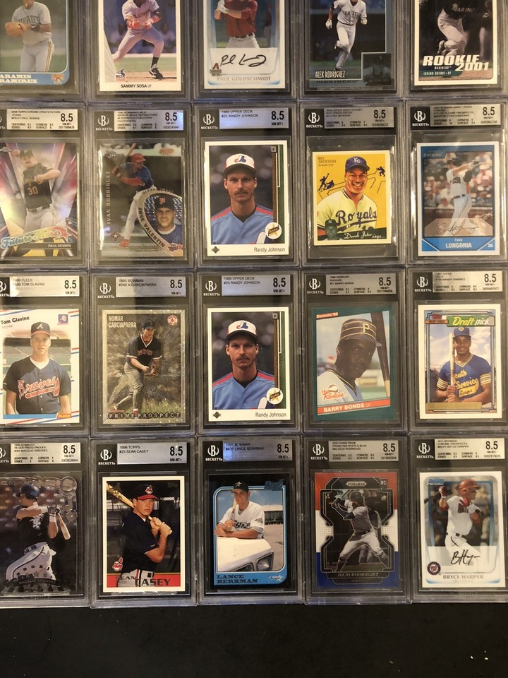Huge MLB Card Lot (119) Derek Jeter Barry Bonds Sammy Sosa Mint BGS 9.5 ...