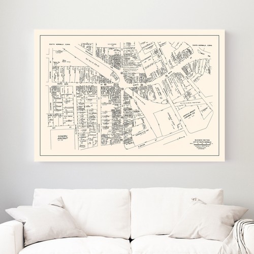 Old Map of South Norwalk, CT 1946 - Vintage South Norwalk Co | eBay