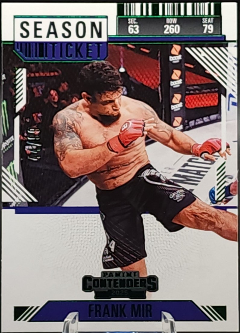 2025 Panini Contenders Pfl - Season Ticket Frank Mir #81 Green /99 for ...