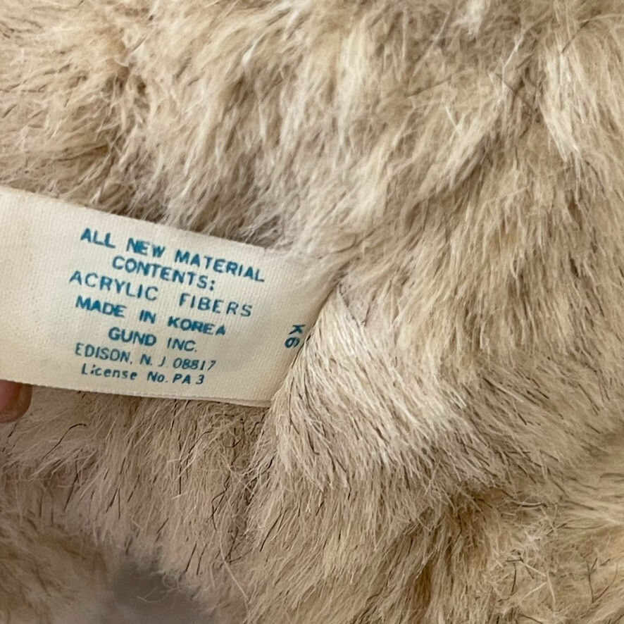 Vintage 1981 Gund Bunny Rabbit Plush Lovey Stuffed Animal Light Tan ...