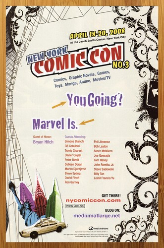 2008 New York Comic Con Print Ad/Poster Marvel NYCC Official Promo Art ...