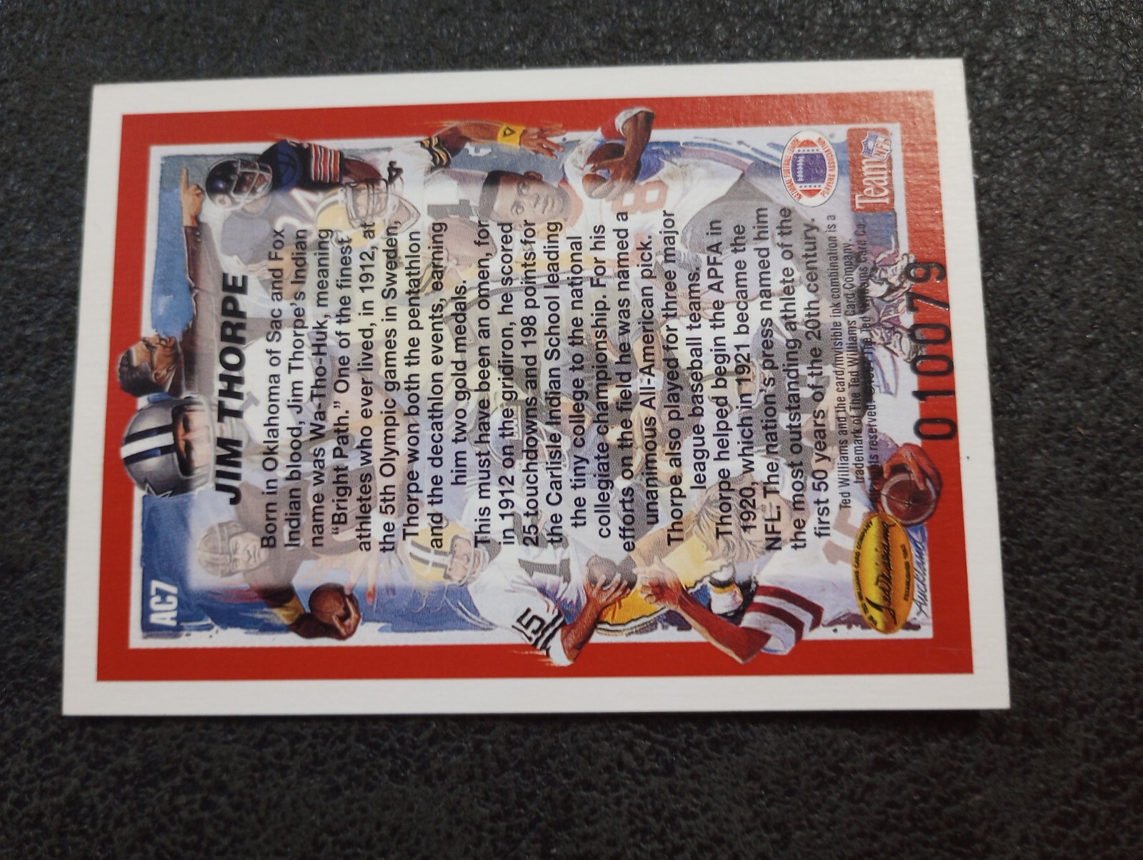 Jim Thorpe - 1994 Ted Williams Auckland Collection #AC7 | eBay