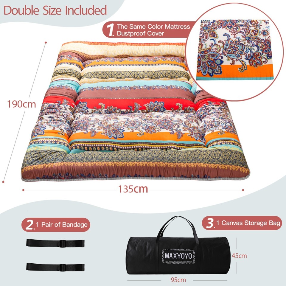 Bohemian Retro Floor Mattress Japanese Futon Mattress Mat Sleeping Mat ...