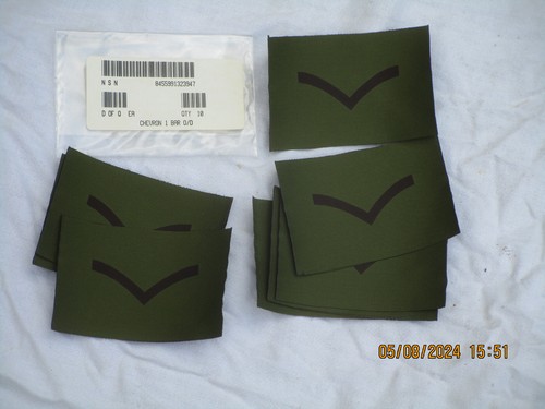 10x Rank Insignia: Lance Corporal, for DPM Jacket 70s-90s, Size 70 x ...