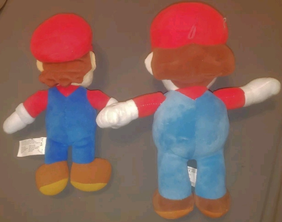Lot Of 2 Nintendo Good Stuff Super Mario Mario 10-12" Soft Plush Jakks ...