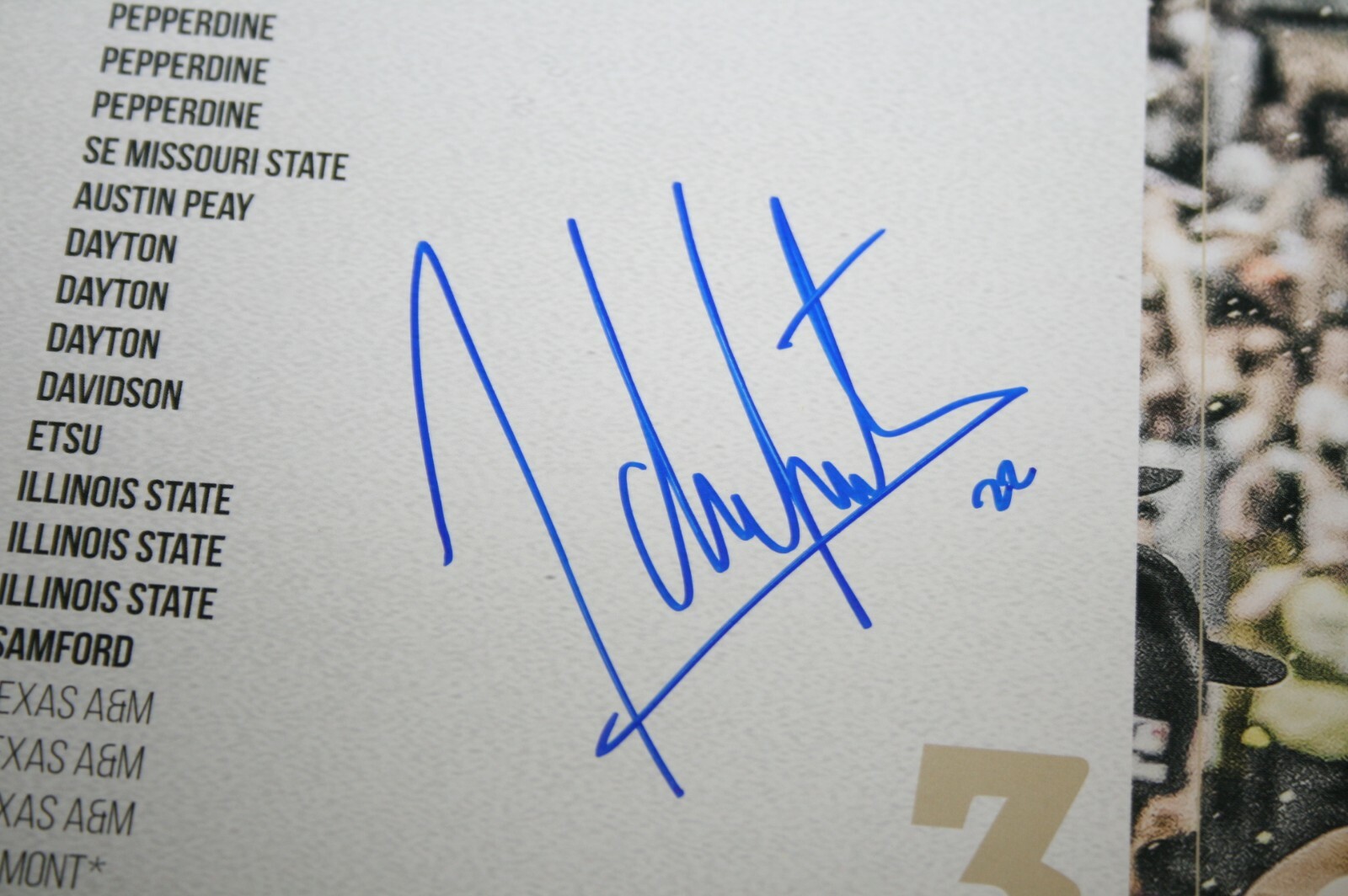 JULIAN INFANTE SIGNED VANDERBILT UNIVERSITY BASEBALL POSTER 24 X 18 ...