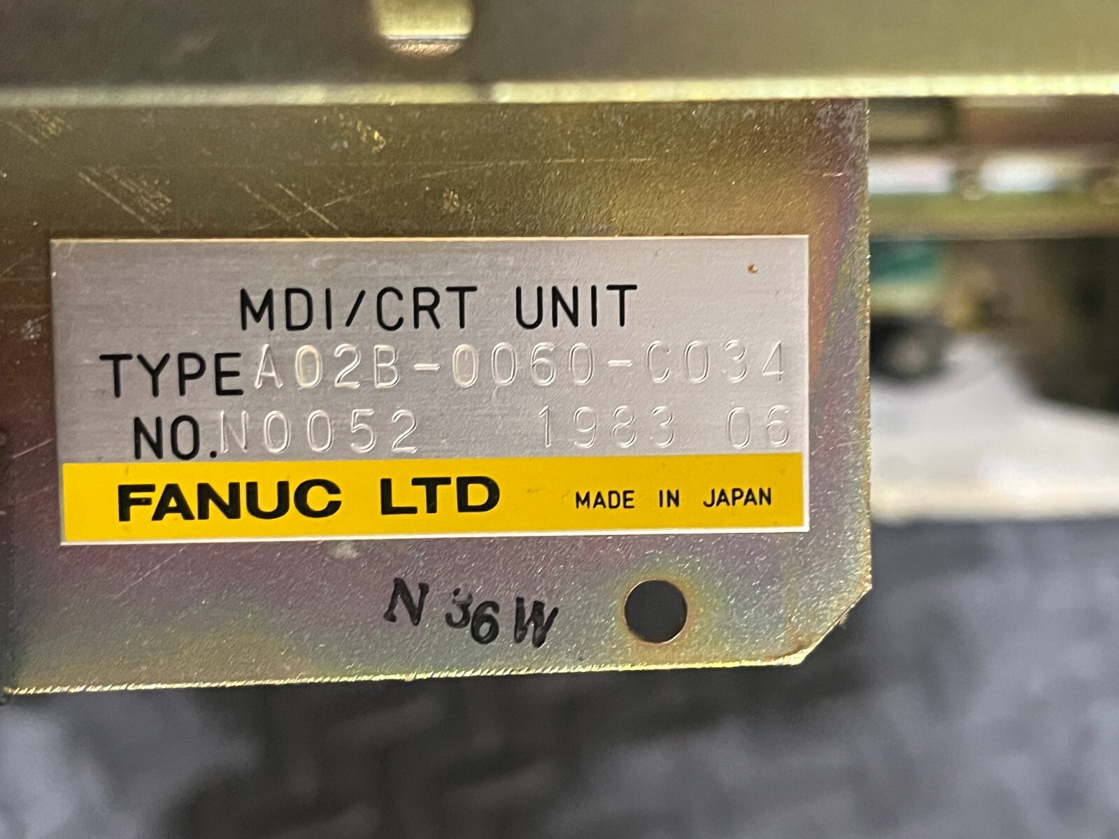 Fanuc A02B-0060-C034 CRT/MDI 14" Color Display Monitor WITH A20B-1000 ...