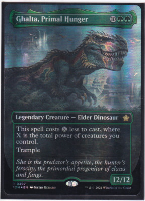 Ghalta, Primal Hunger MANA FOIL BORDERLESS Foundations FND 0397 MTG ...