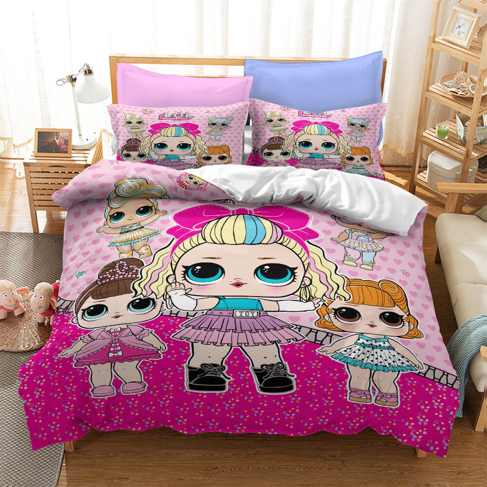 LOL Surprise Dolls Bedding Set Duvet Quilt Cover Pillowcase Single ...