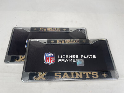 New NFL New Orleans Saints Car Truck 2 Bold Acrylic Inlay License Plate ...
