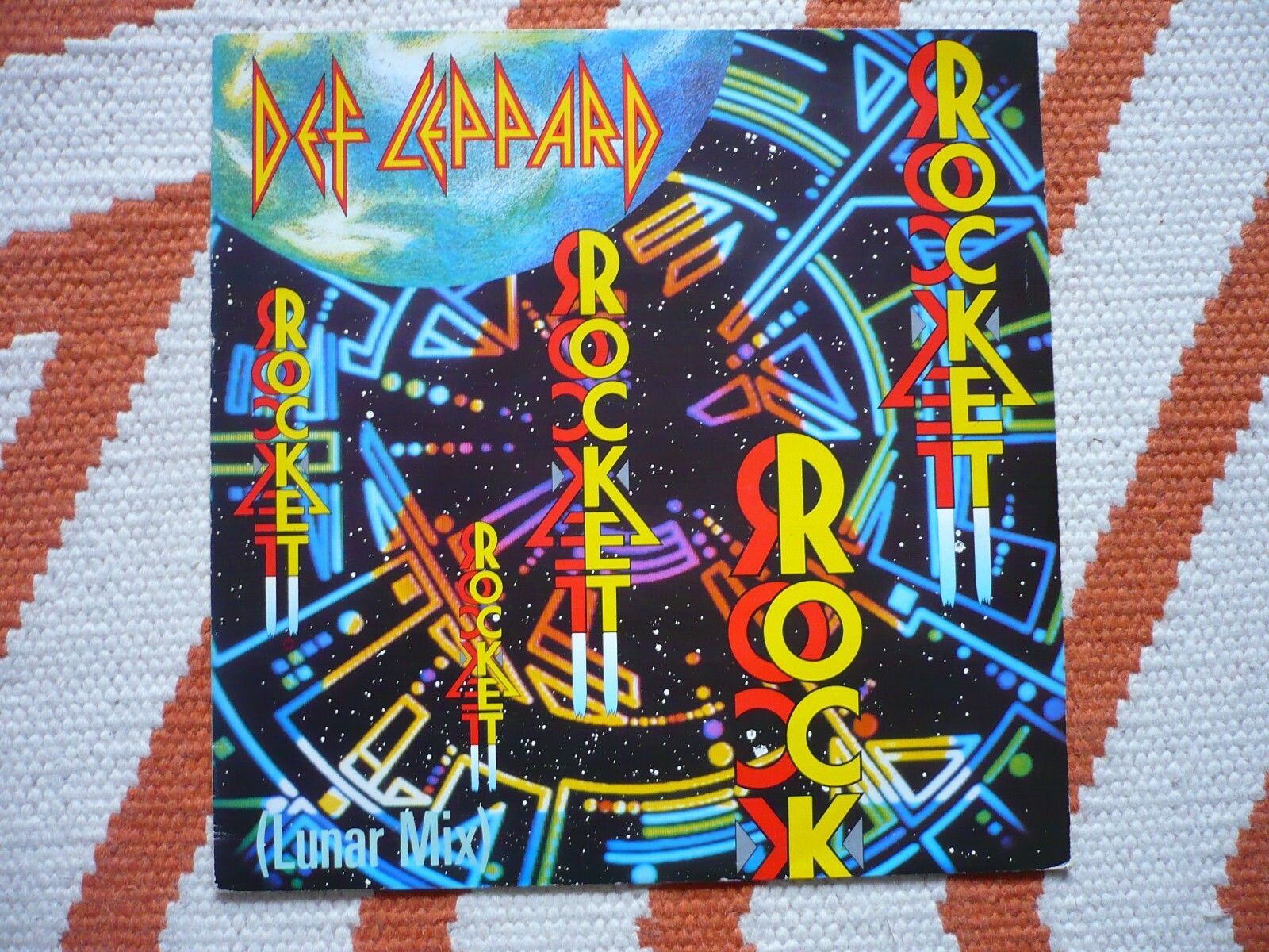 Def Leppard Rocket (Lunar Mix)12" Vinyl UK 1988 Bludgeon 1st Press A4 ...